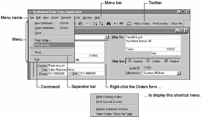 Command Bars: Menu Bars, Toolbars, and Shortcut Menus